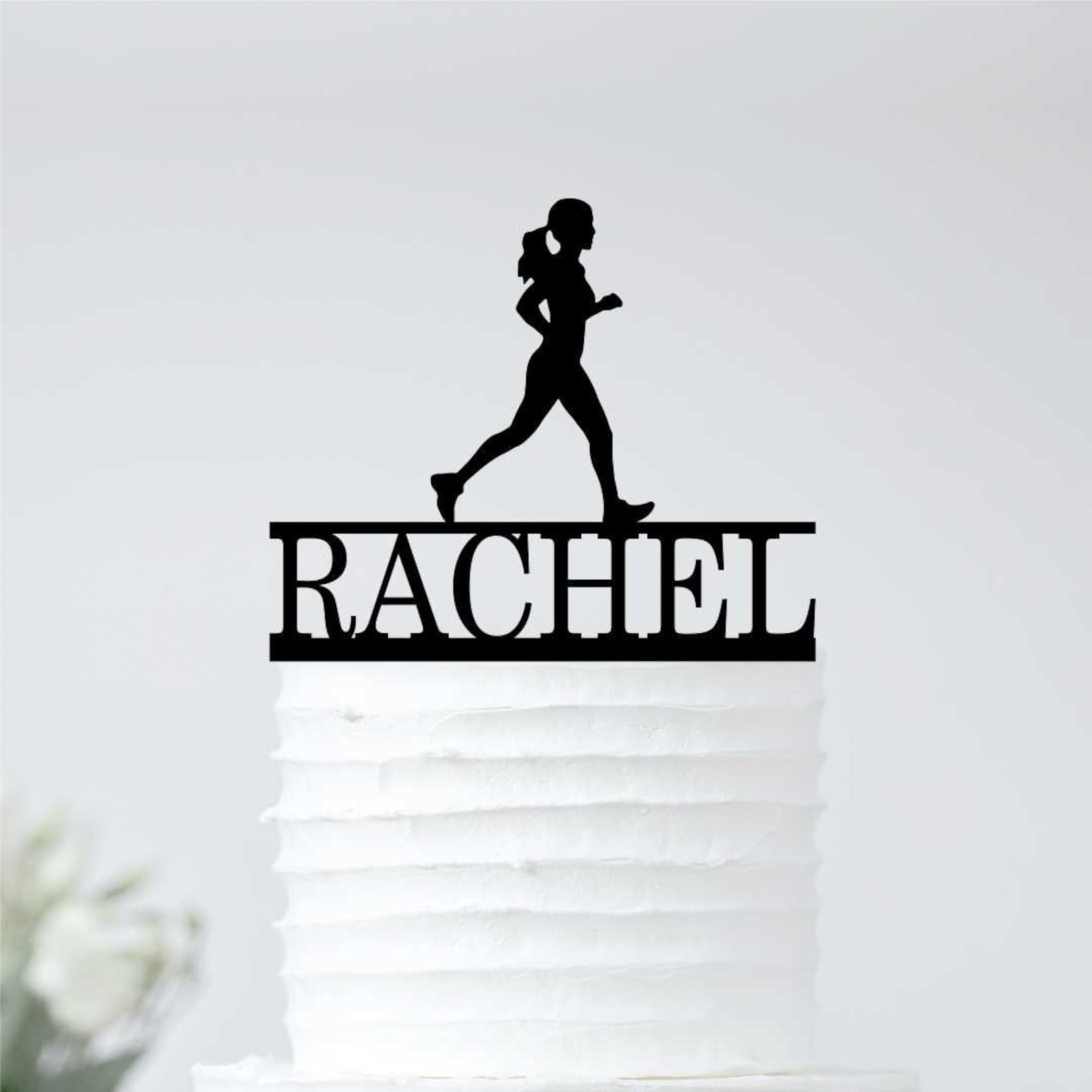 Runner Keepsake Cake Topper - Personalized Running Topper - Cross ...