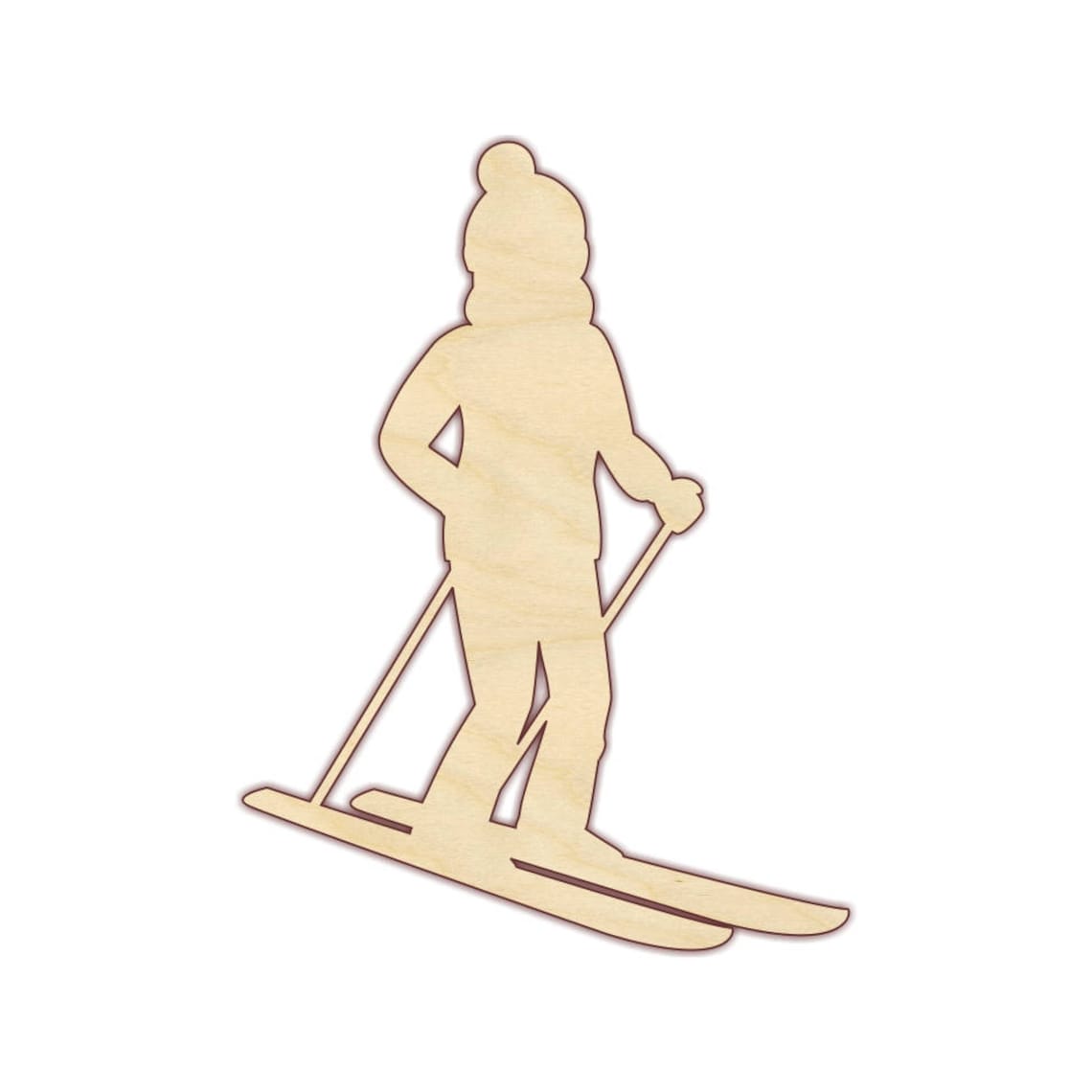 Skiing Skier Wood Cutout Unfinished Wood 160330 - Etsy