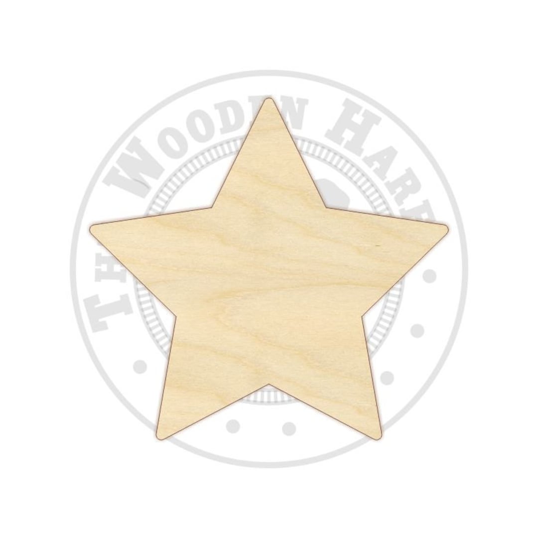 Star Wood Cutout - 170278 - Unfinished Wood, Various Sizes, Wood Craft ...