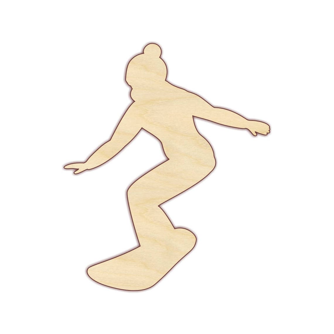 Snowboarding Wood Cutout - Unfinished Wood - 160348 - Etsy