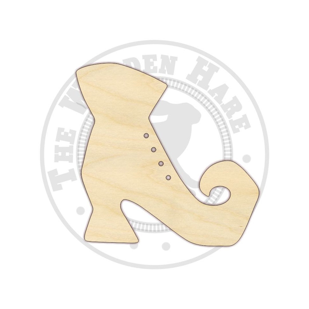 Witch Boot - 170314 - Halloween Decor - Unfinished Wood - Witch Shoe ...