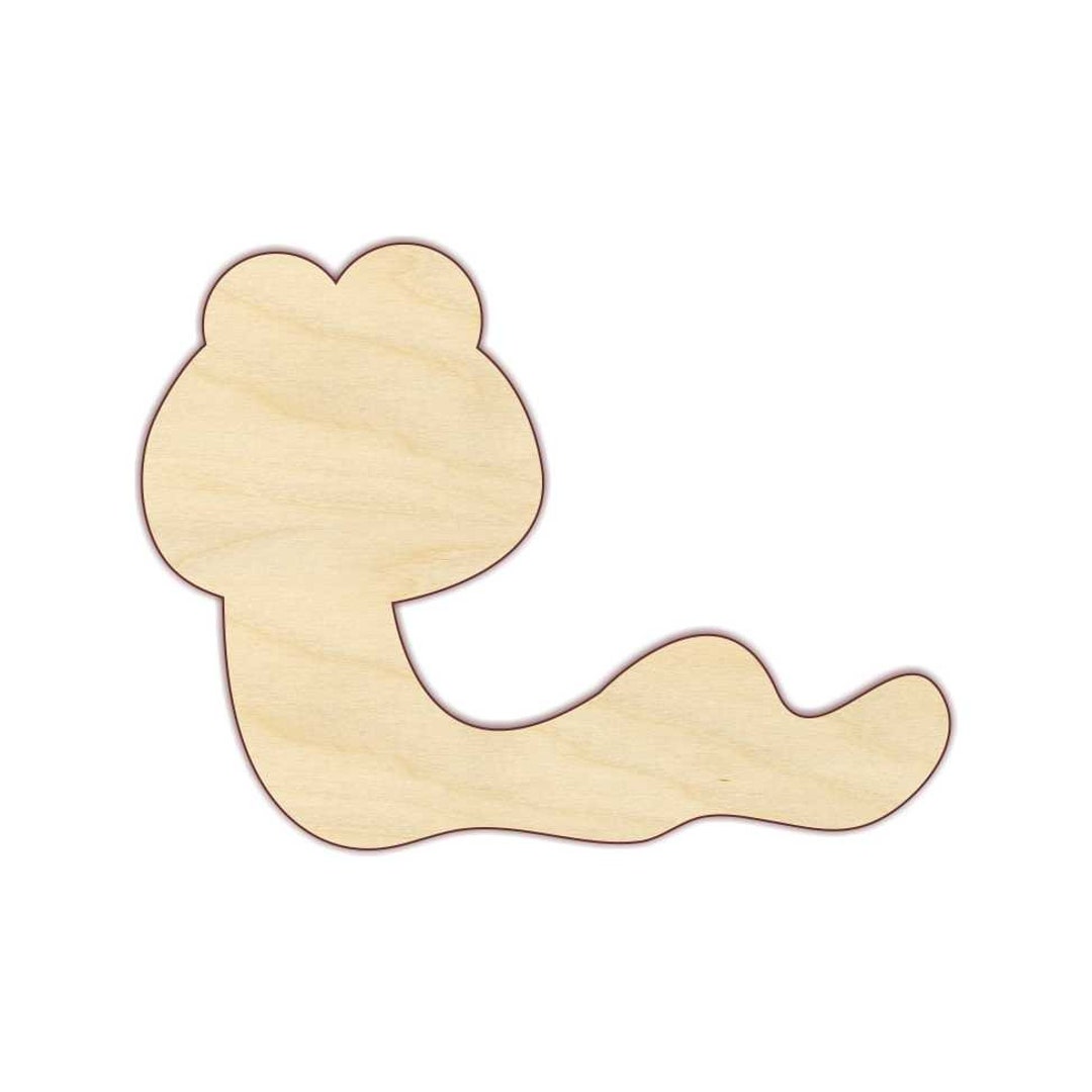 Worm - Bookworm - Laser Cut Wood - Wood Cutout Shape - Unfinished Wood ...