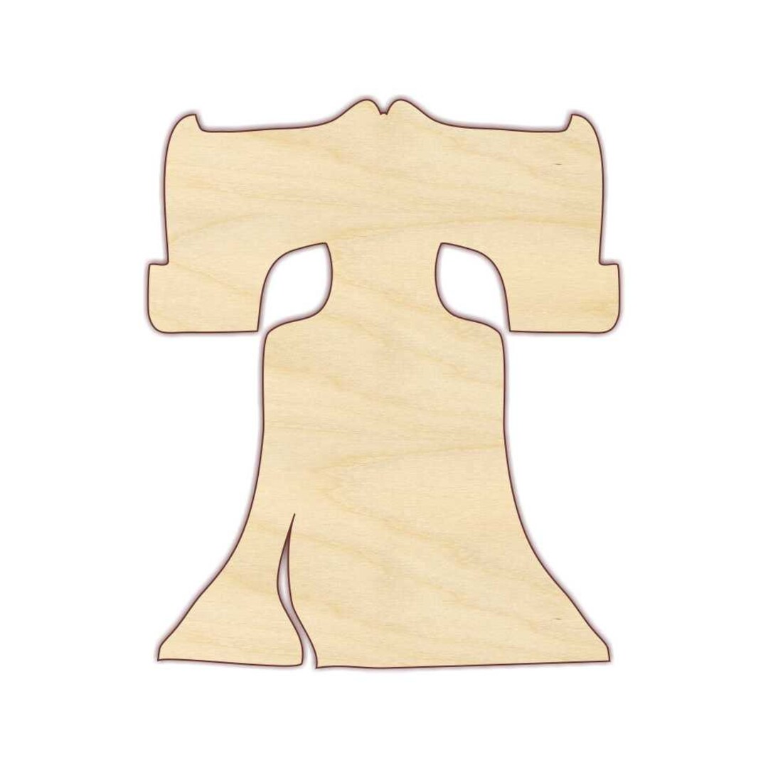 Liberty Bell Wood Cutout - 170277 - Unfinished Wood, Various Sizes ...