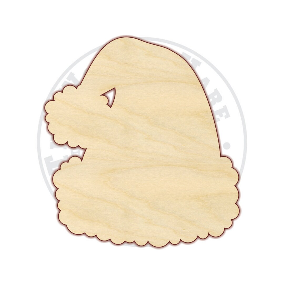 Santa Hat Wood Cutout - 170181 - Ornaments, Tags, Unfinished Wood ...