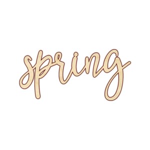 Spring - Laser Cut Wood Word - 180121 - Etsy