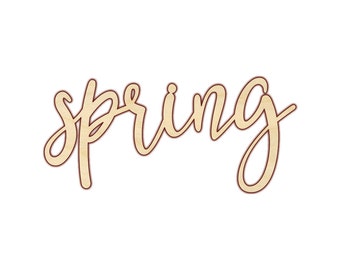 Spring Laser Cut Wood Word 180121 - Etsy