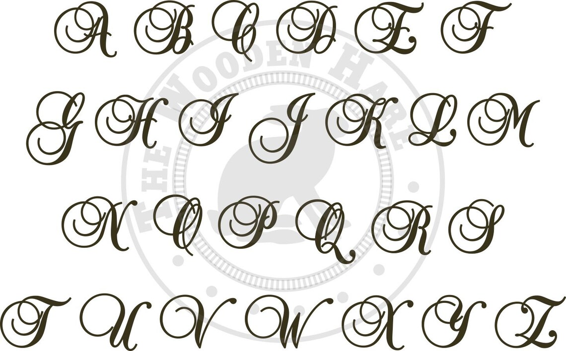 Fancy Monogram Letter - Wood Initials - Wood Initial Sign - 150280 ...