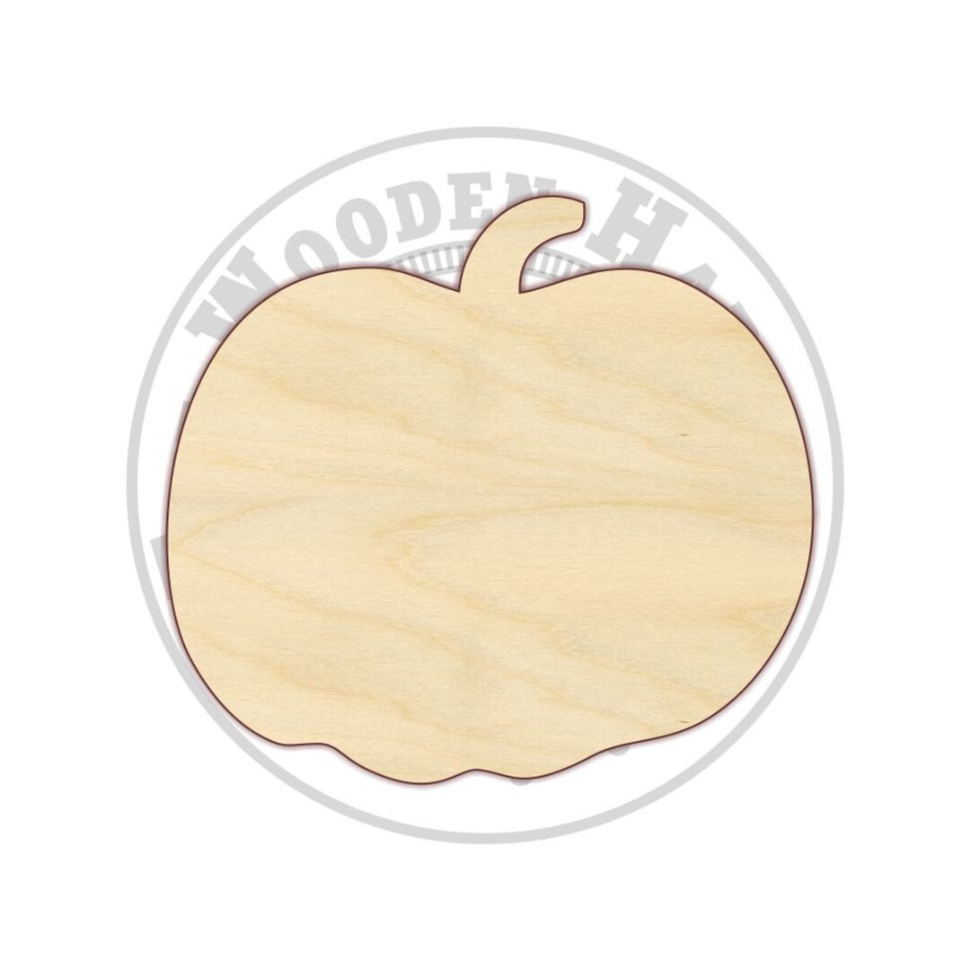 Wide Pumpkin Wood Cut Out - 170183 - Unfinished Wood, Various Sizes ...