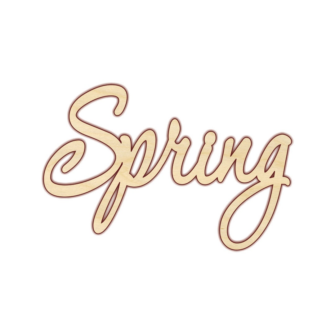 Spring Wood Cutout - 170281 - Unfinished Wood, Various Sizes, Wood ...