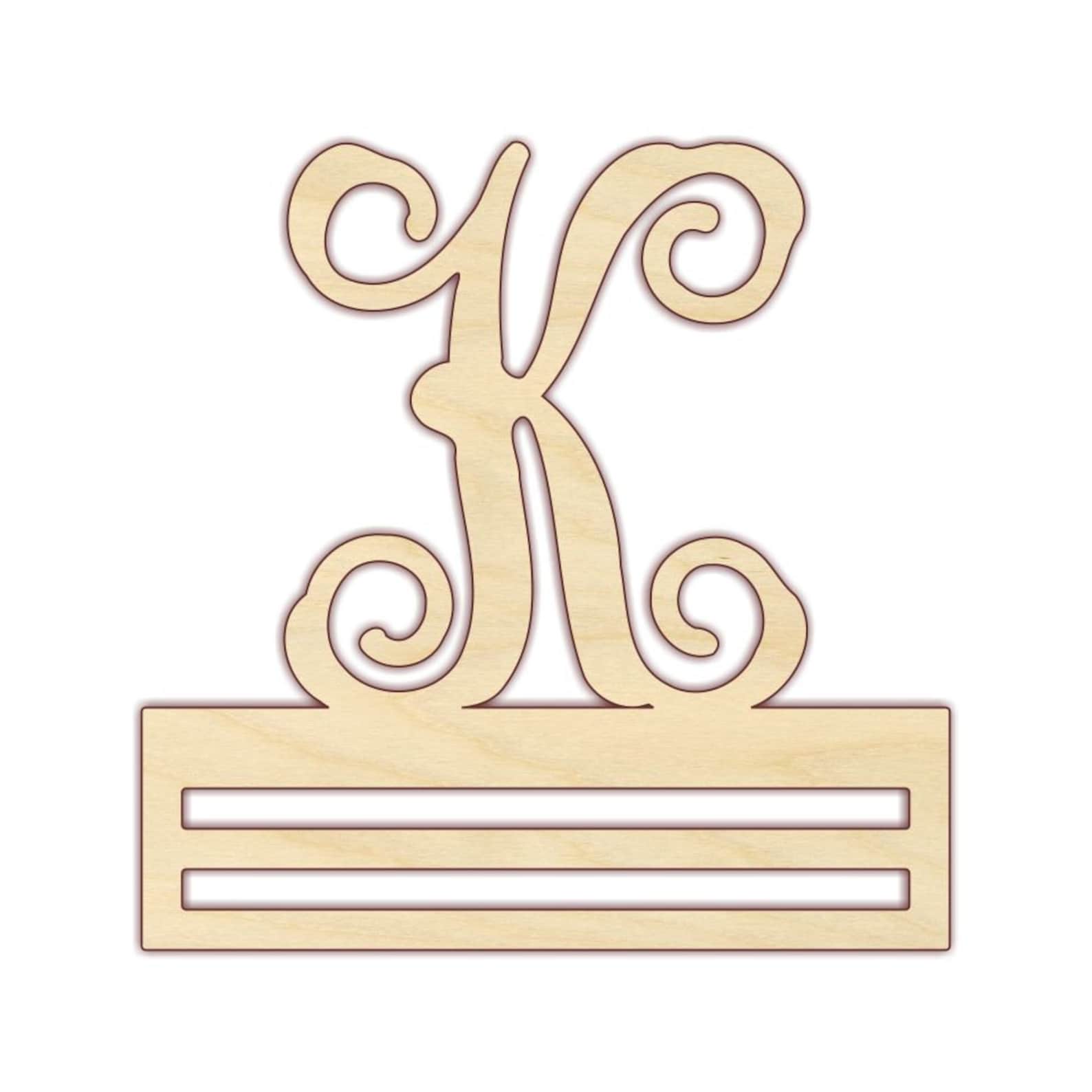 Monogram Wreath Rail - Wreath Form - Unfinished Wood - 165105 - Etsy