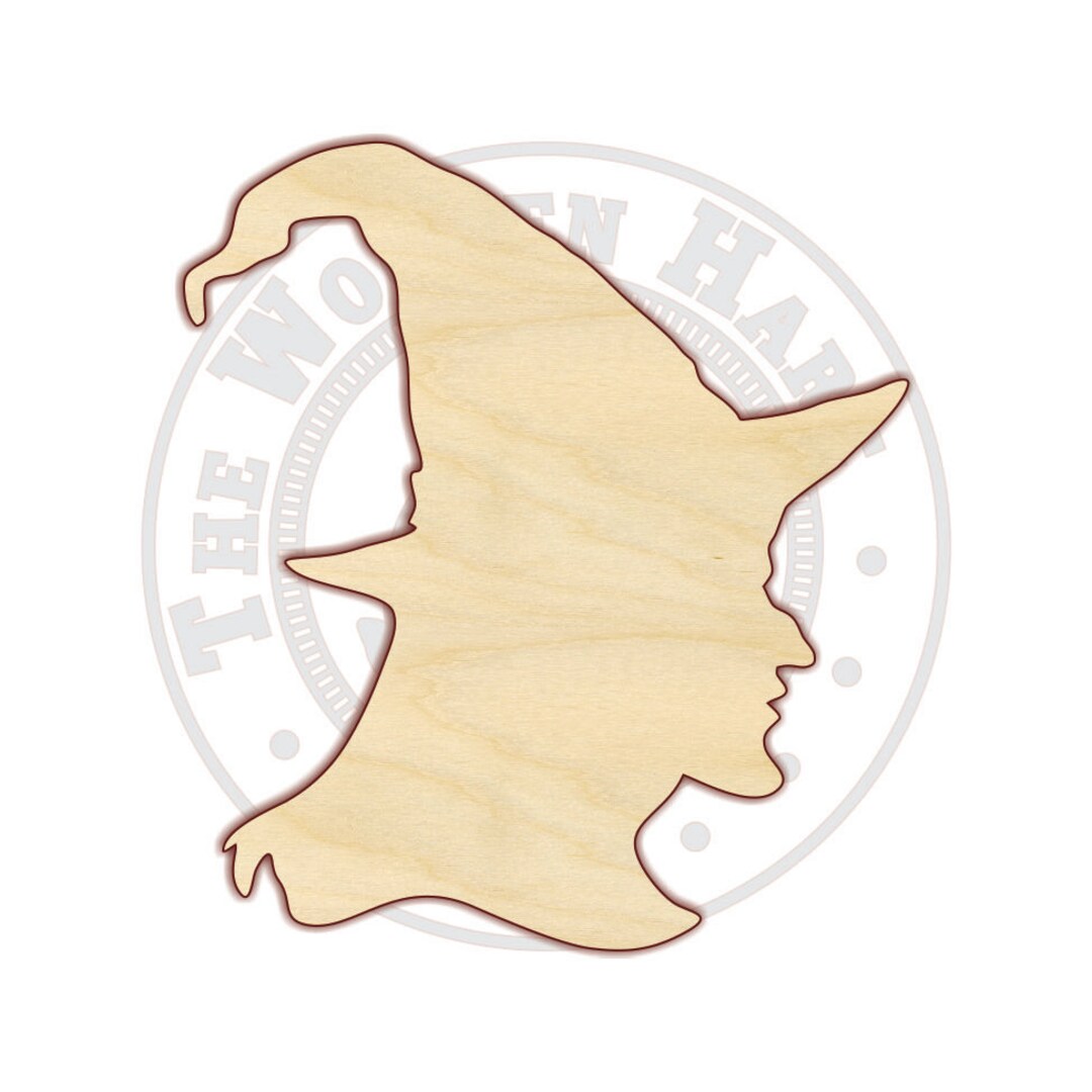 Witch Head - Halloween Witch Shape - 160189 - Etsy