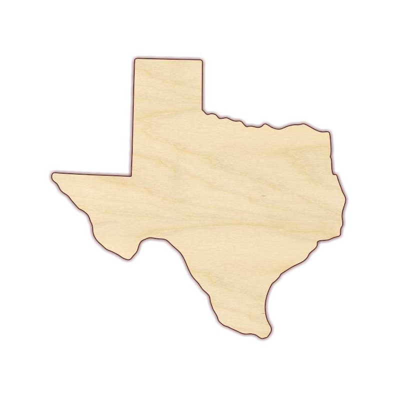 Texas State Shape State of Texas Unfinished Wood Texas | Etsy