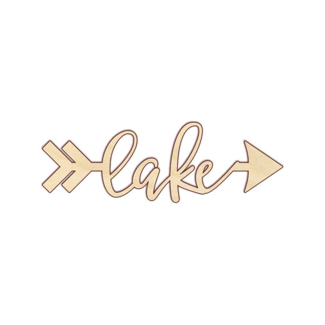 Lake Arrow Sign - Directional Signs - Wood Sign - 180132 - Etsy