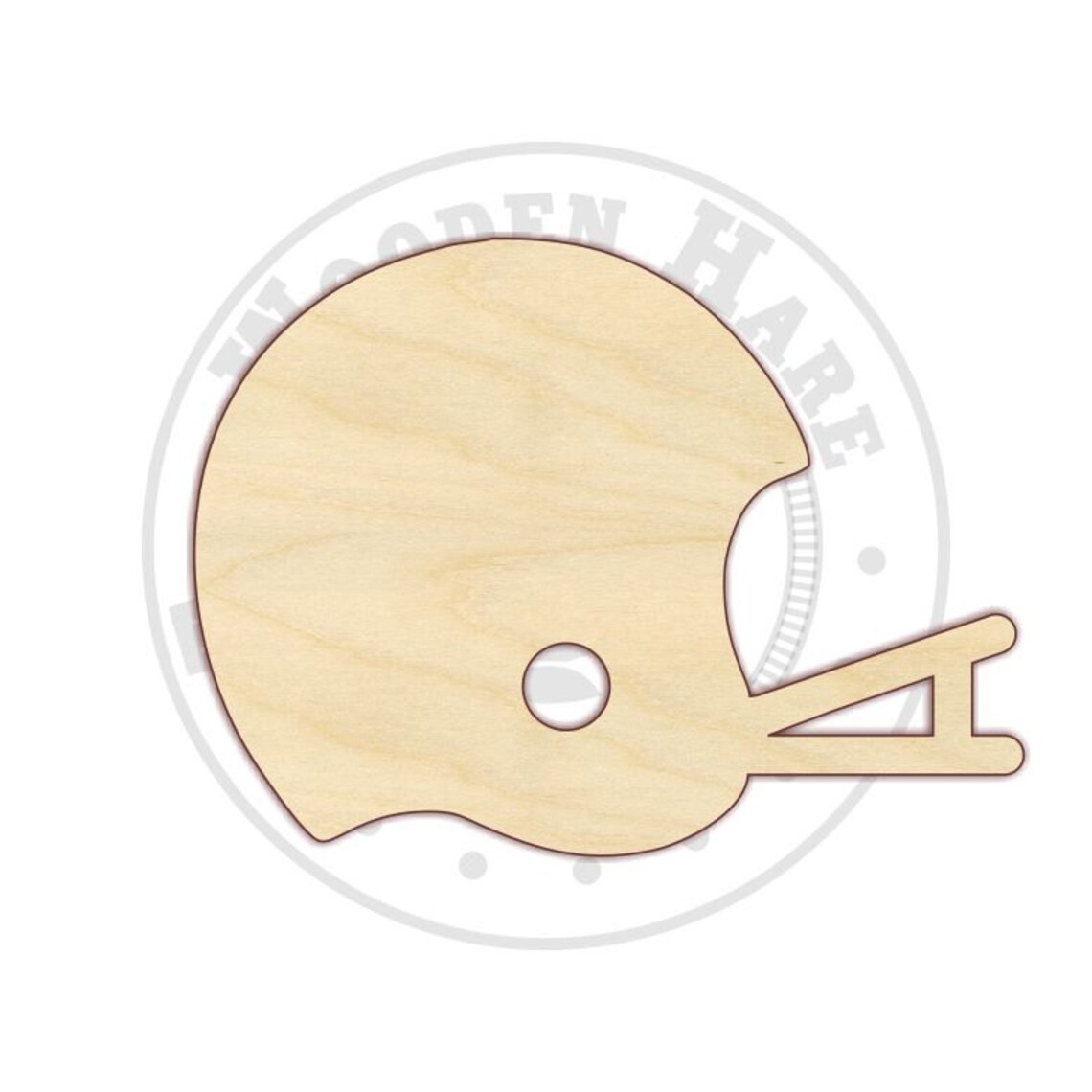 4" - 9" Football Helmet Wood Cut Out - 170138 - Unfinished Wood ...