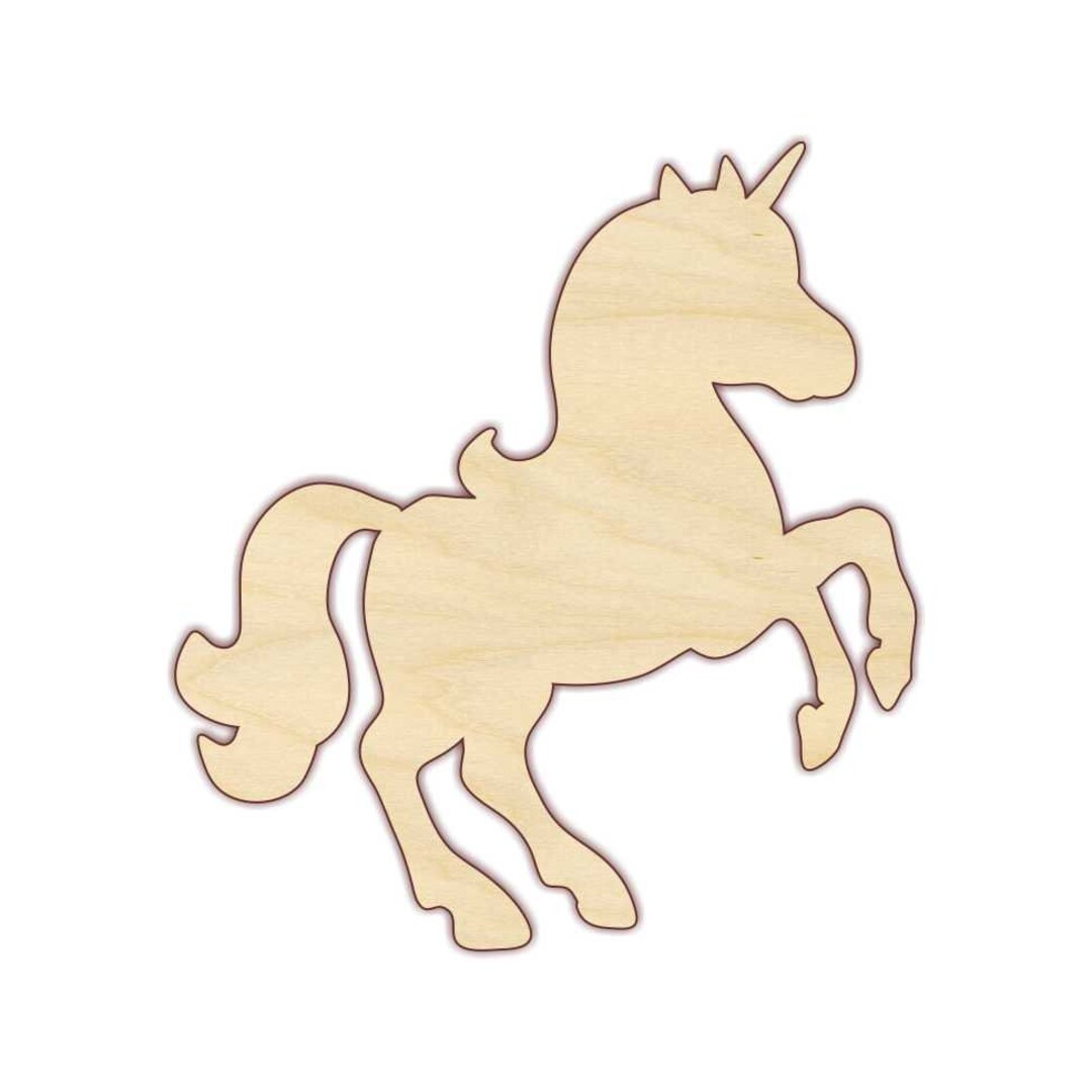 Unicorn Wood Cutout Unfinished Wood 160510 Etsy