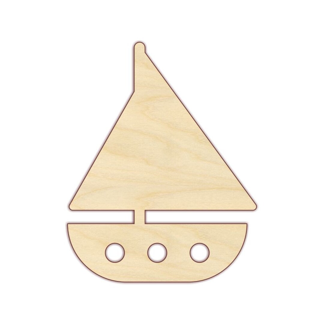 Sailboat Wood Cut Out - 160115 - Unfinished Wood, Various Sizes, Cutout ...