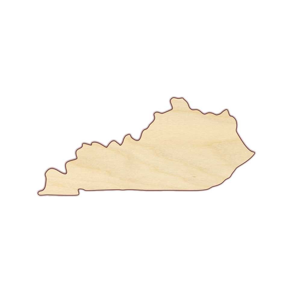 Kentucky State Shape State of Kentucky Wood Shape - Etsy