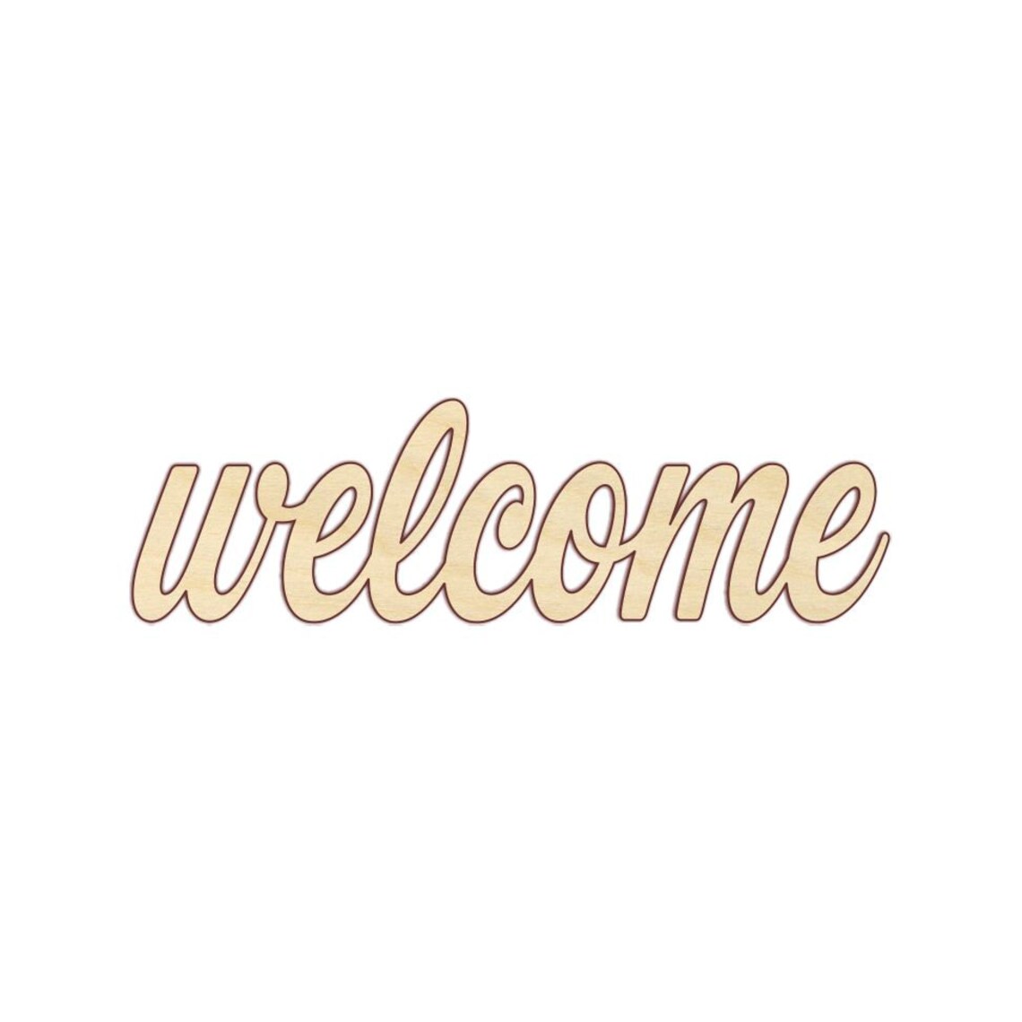 Welcome Sign Wood Cut Out - 180102 - Unfinished Wood, Various Sizes ...