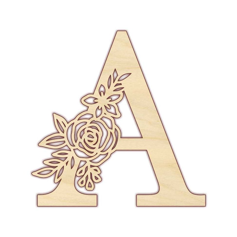 Wood Letters With Flowers - Etsy