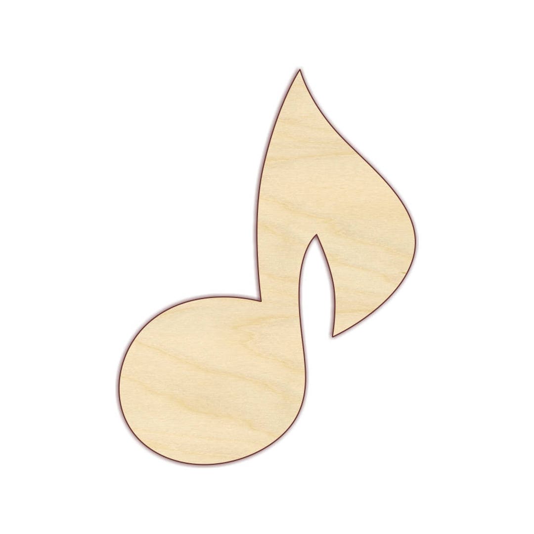 Music Note Wood Cutout - Unfinished Wood - 160308 - Etsy