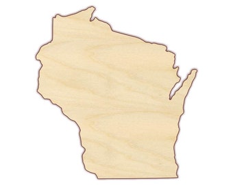Wisconsin Rustic Wood State, Wooden Wisconsin State, Rustic Wisconsin ...