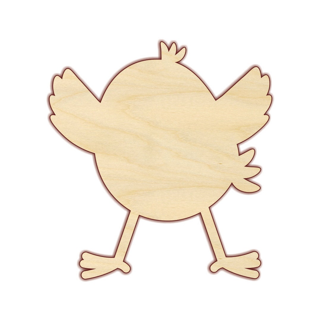 6" - 12" Chick Wood Cutout - 170236 - Unfinished Wood, Various Sizes ...