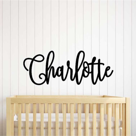 Font 11 Nursery Name Wood Cutout Laser Cut Wood Name Sign Baby Home ...