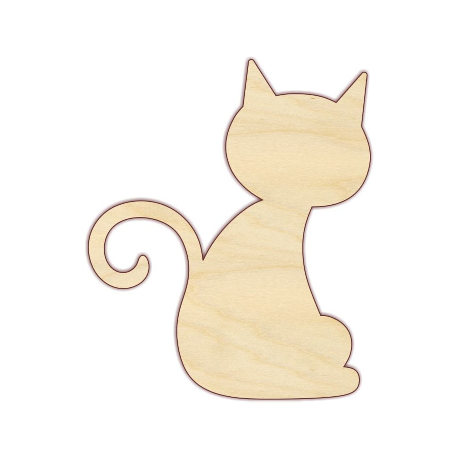 Cat Cat Decor Wood Craft Shapes 170360 | Etsy
