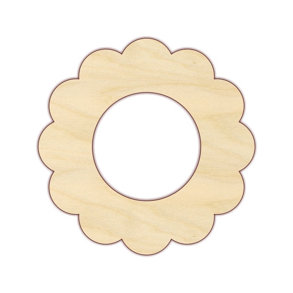 Scalloped Wood Wreath - Etsy