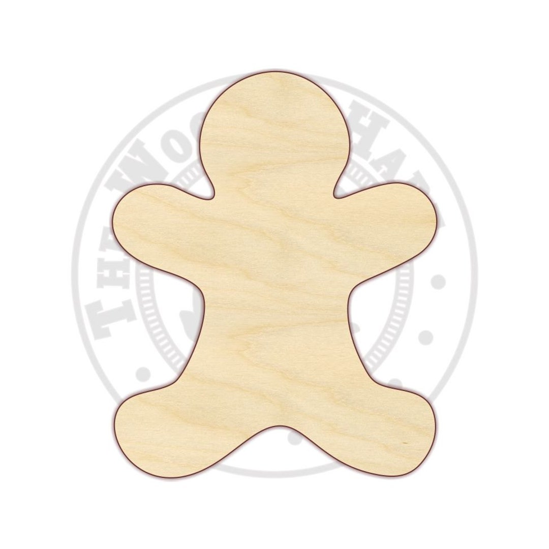 Gingerbread Man 4"-16" - Wood Cutout - 170195 - Unfinished Wood - Etsy