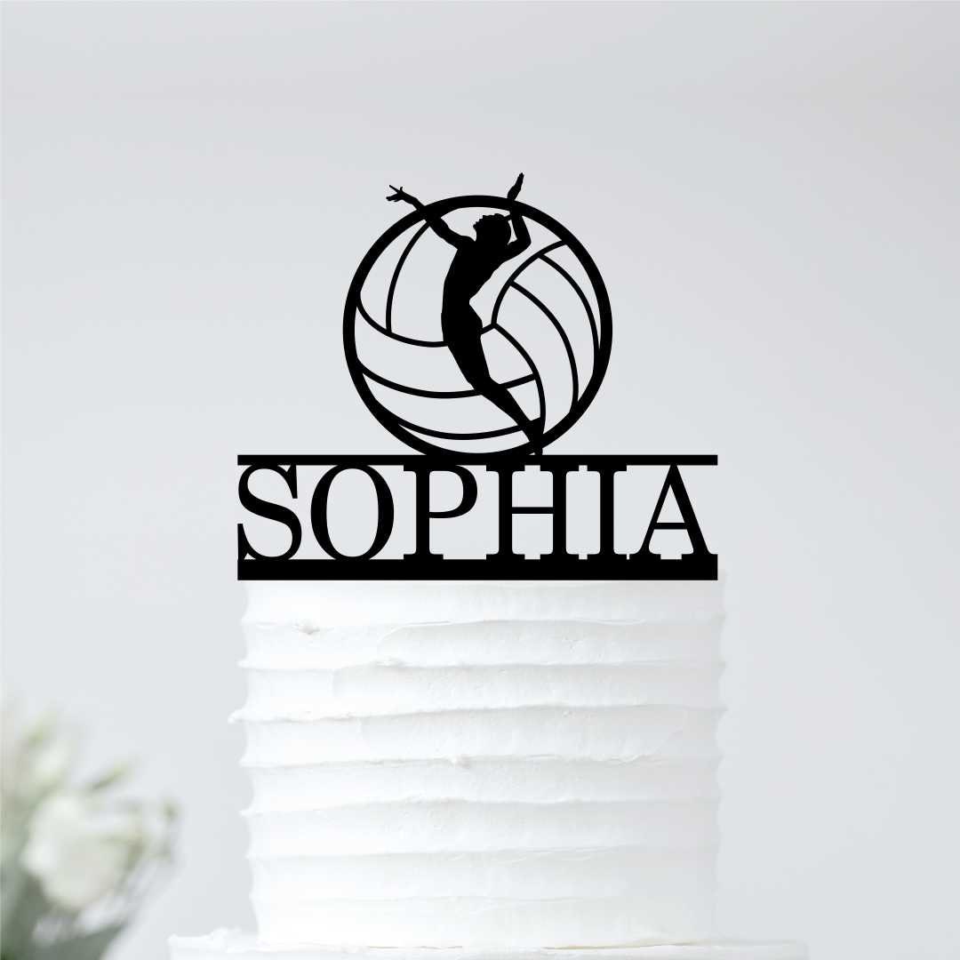 Volleyball Keepsake Cake Topper - Personalized Volleyball Player Topper ...