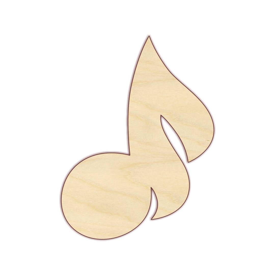 Music Note Wood Cutout - Unfinished Wood - 160310 - Etsy