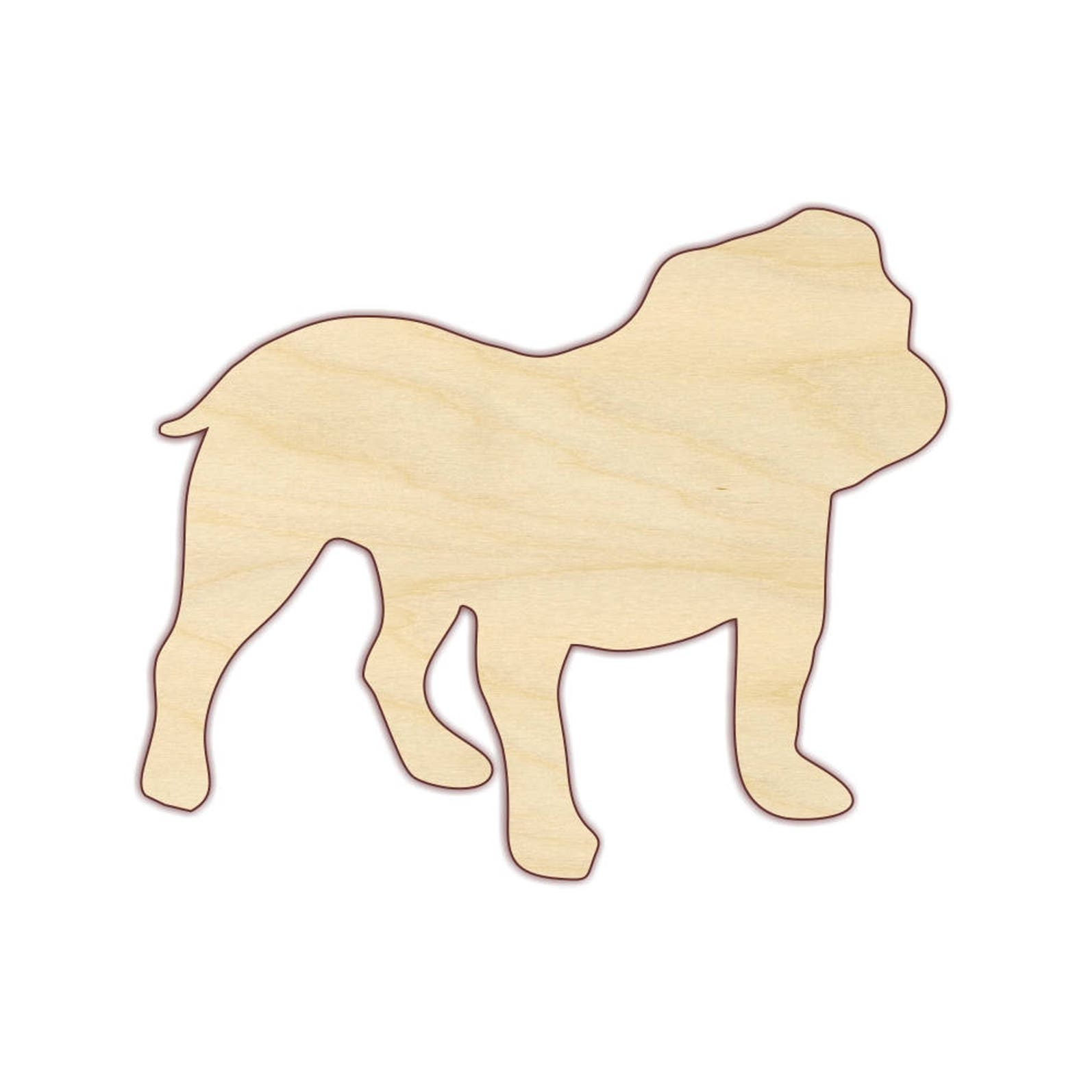 Bulldog - Laser Cut Wood Shape - 160326 - Etsy
