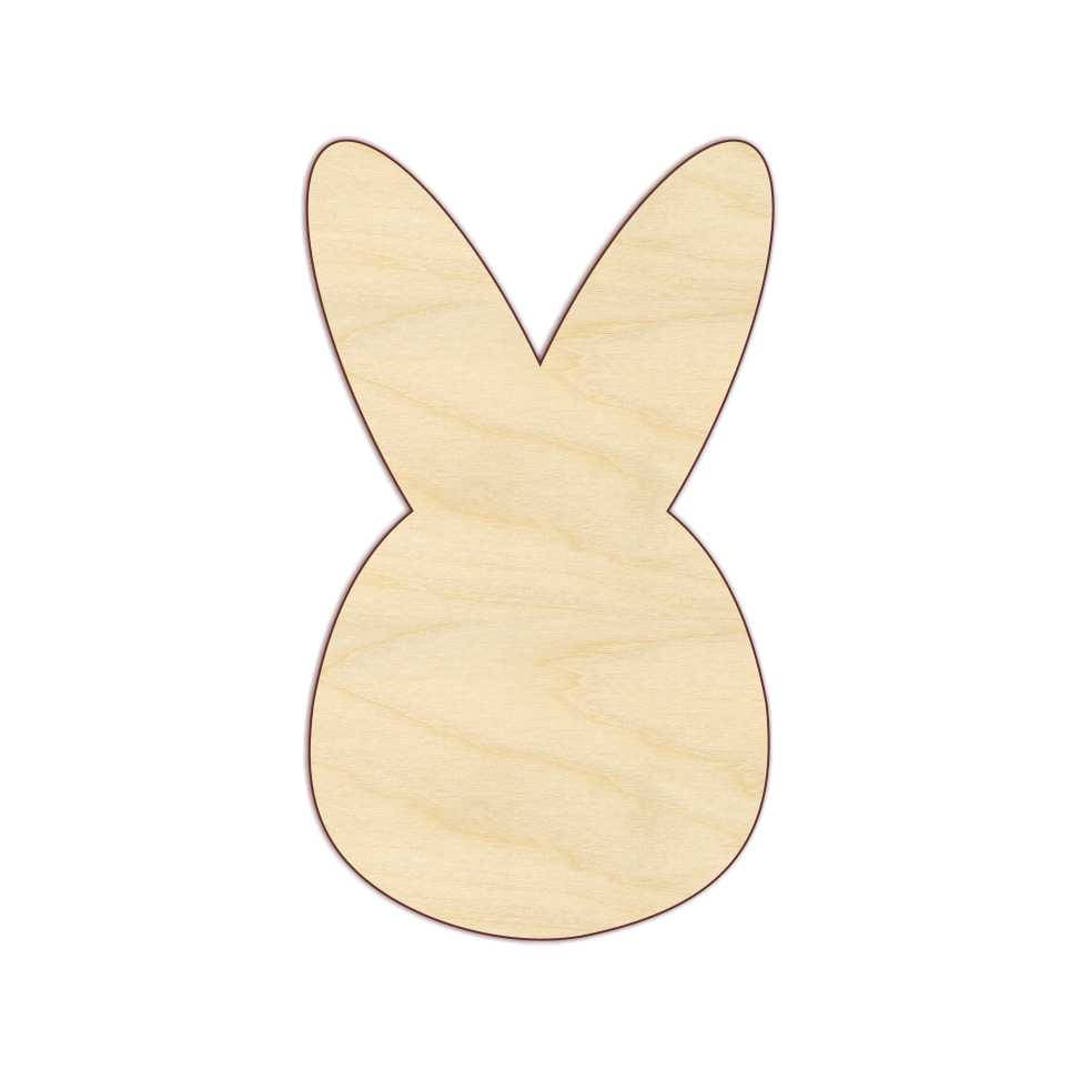Bunny Head Wood Cutout Shape - Rabbit - Easter - Unfinished Wood ...
