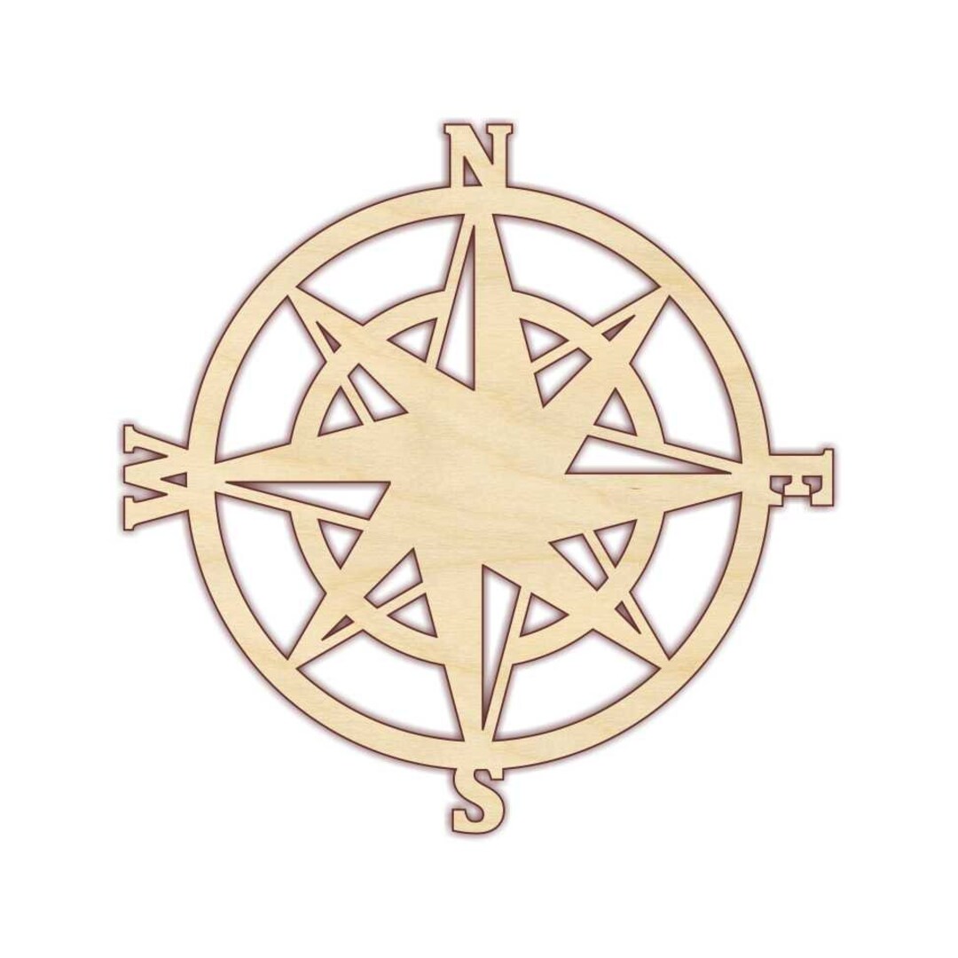 Compass Rose - Nautical Decor - Unfinished Wood - 160528 - Etsy