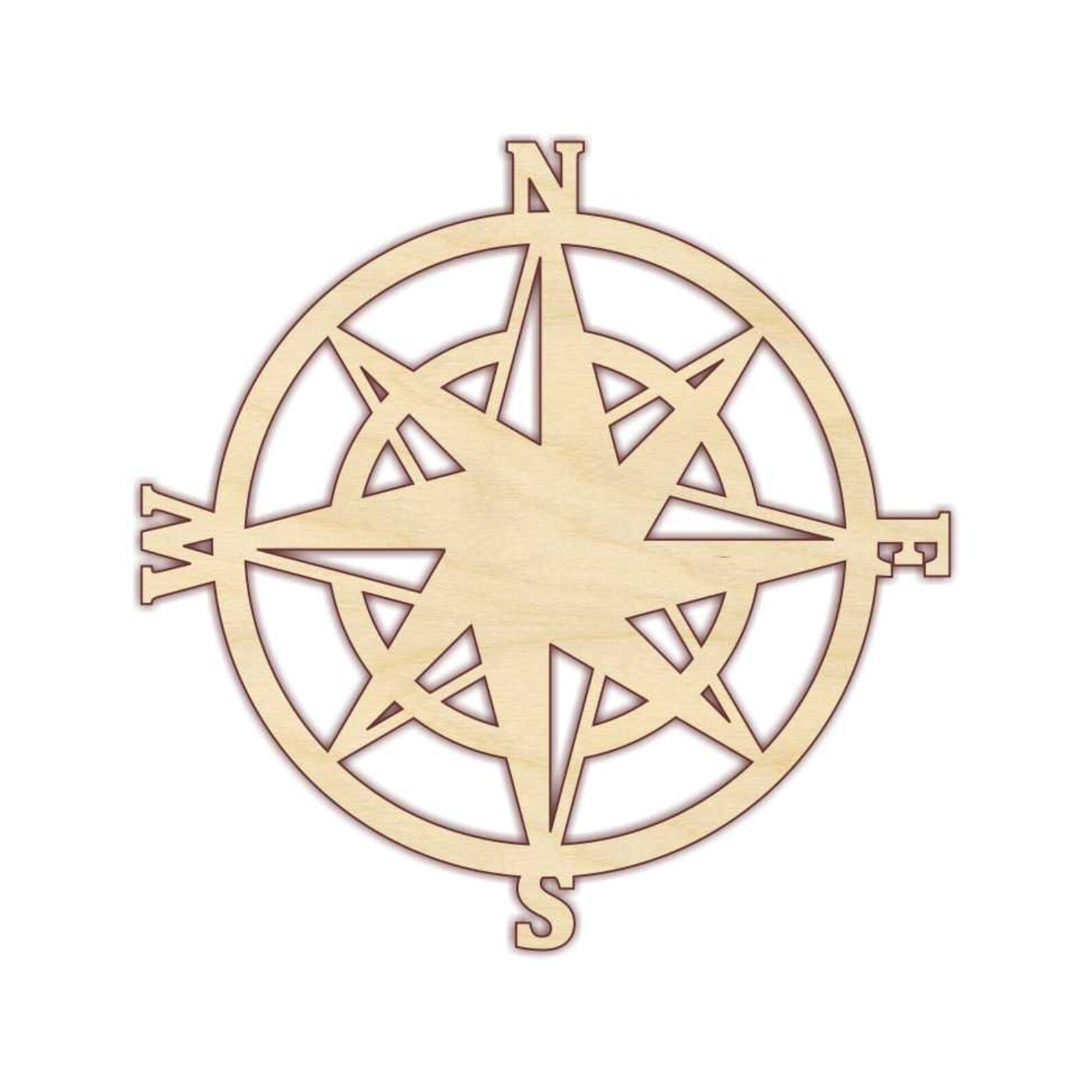 Compass Rose Nautical Decor Unfinished Wood 160528 - Etsy