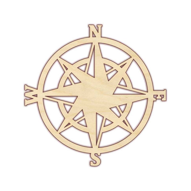 Compass Rose Nautical Decor Unfinished Wood 160528 - Etsy