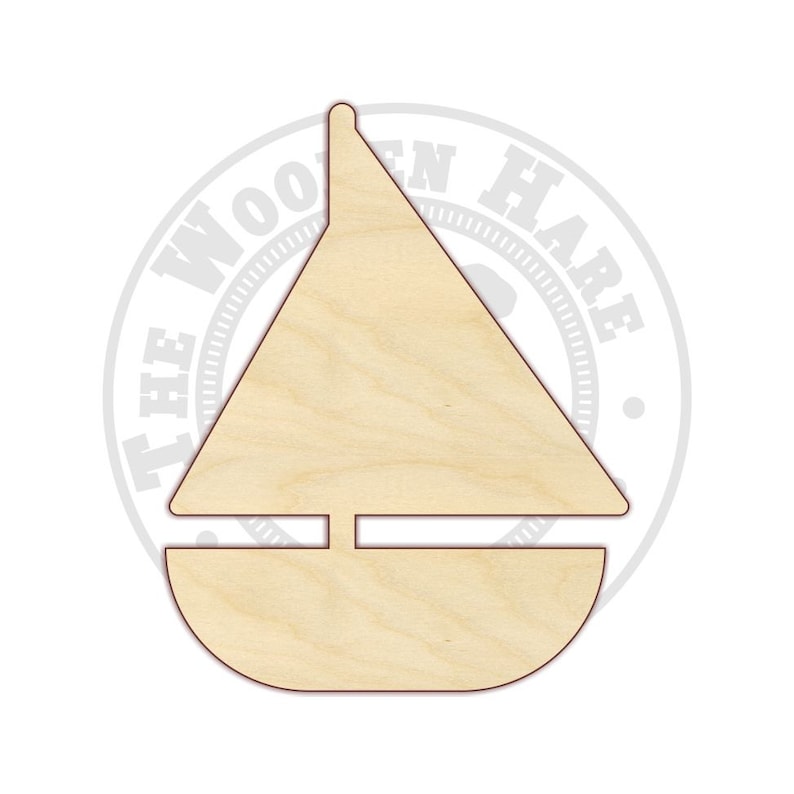 16" - 24" Sailboat Wood Cut Out - 160123 - Unfinished Wood, Various ...