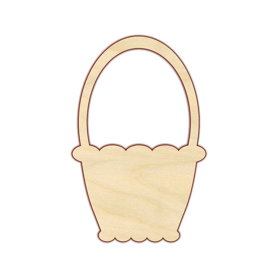 Easter Basket Wood Cutout - 170237 - Unfinished Wood, Various Sizes ...