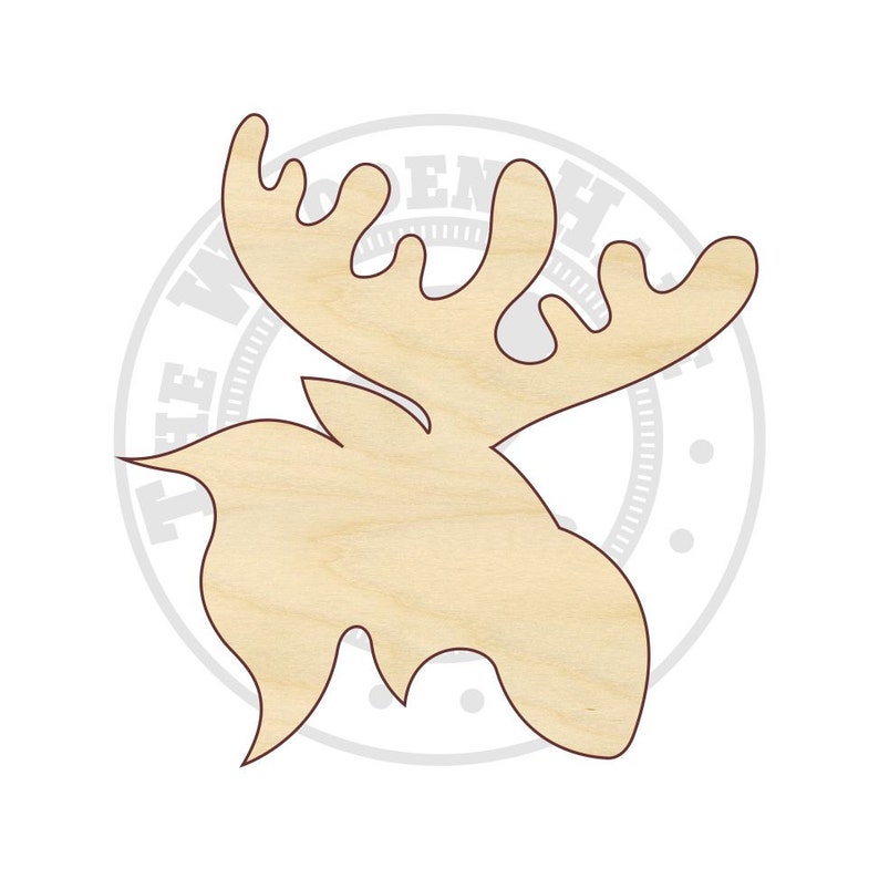 Moose Head 412 Wood Cut Out 170207 - Etsy