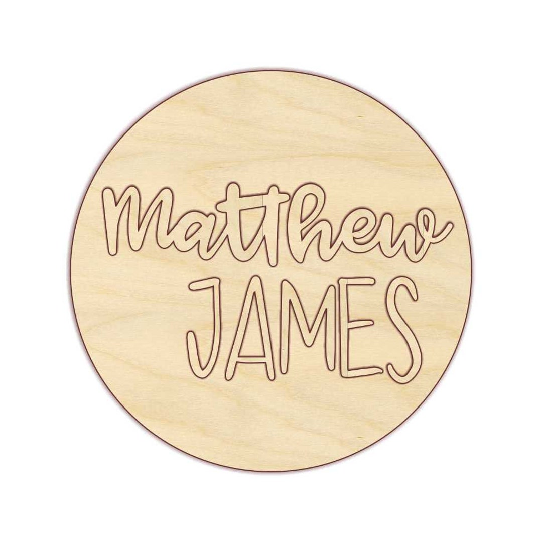 Round Name Sign Kit Nursery Decor Round Nursery Name Sign Wooden Name ...