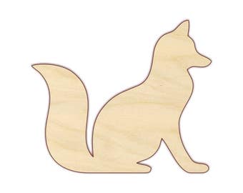 Fox Laser Cut Out Unfinished Wood Shape Craft Supply FOX7 - Etsy