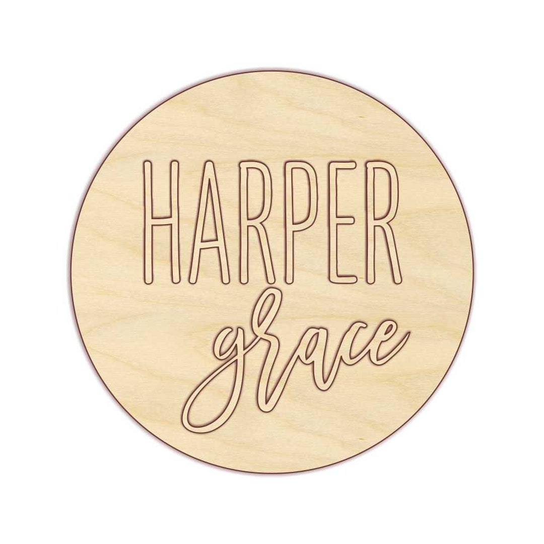 Round Name Sign Kit - Nursery Decor - Round Nursery Name Sign - Wooden ...