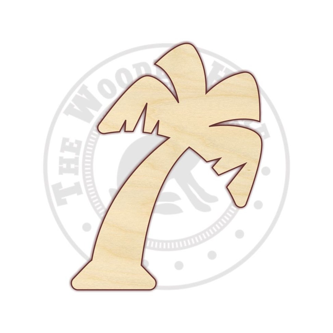 Palm Tree - Palm Tree Unfinished Wood Shape - Wood Craft Shapes ...