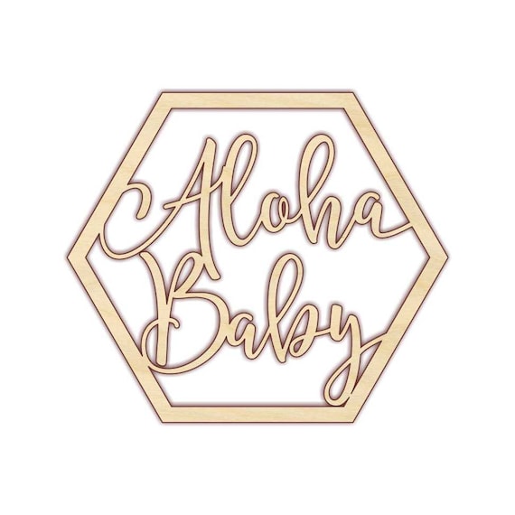 Aloha Baby Baby Shower Nursery Decor Hexagon Sign - Etsy