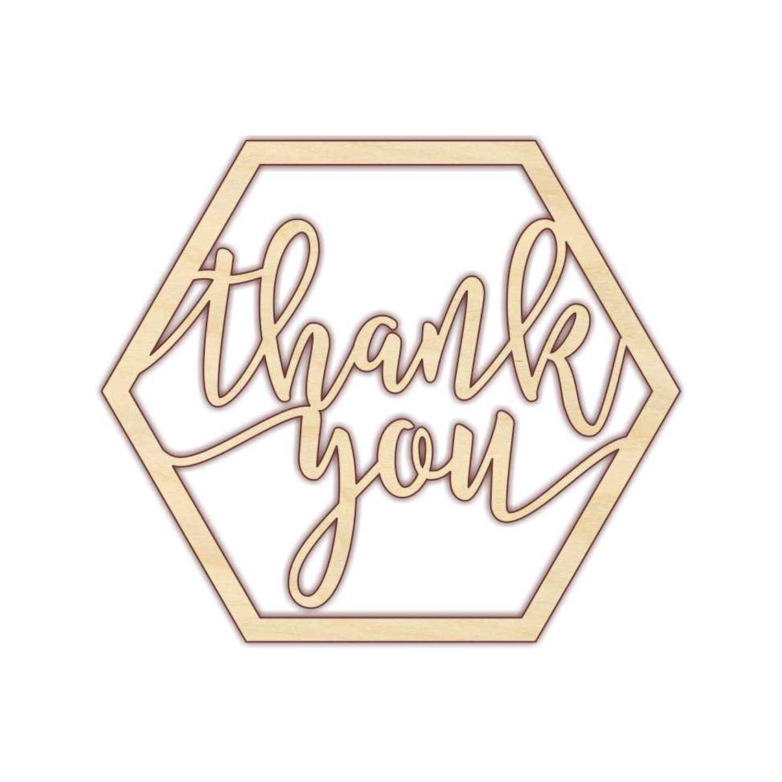 Thank You Hexagon Sign Geometric Sign 190218 | Etsy