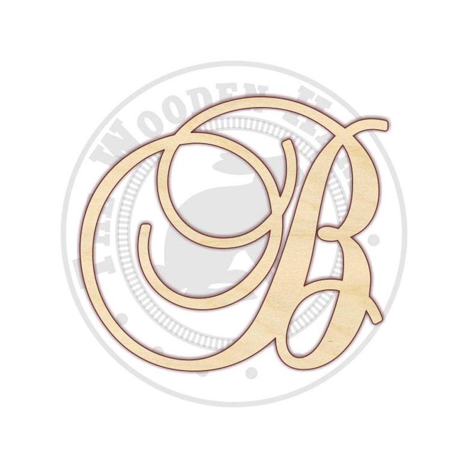 Fancy Monogram Letter - Wood Initials - Wood Initial Sign - 150280 ...