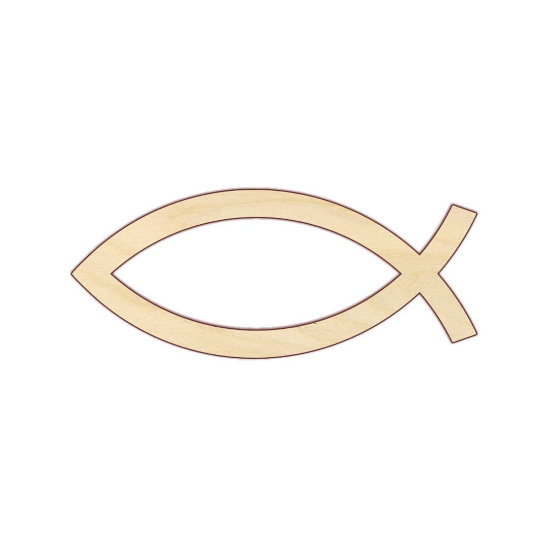 Fish Symbol - Ichthys - Unfinished Wood - 160381 - Etsy