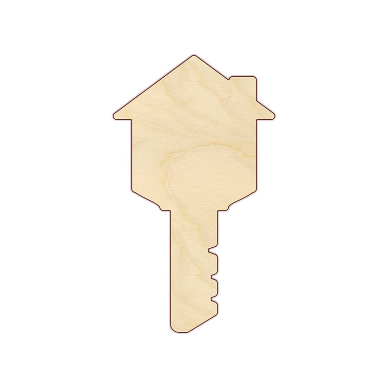House Key Laser Cut Wood Shapes Unfinished Wood - Etsy