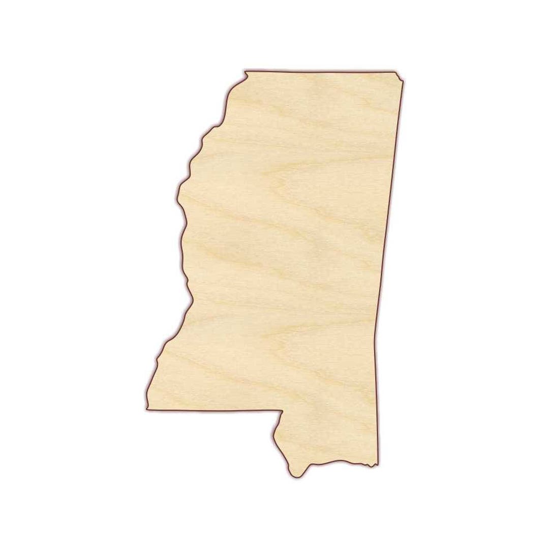 Mississippi Shape - State of Mississippi Wooden State Shape Cut Out - Etsy